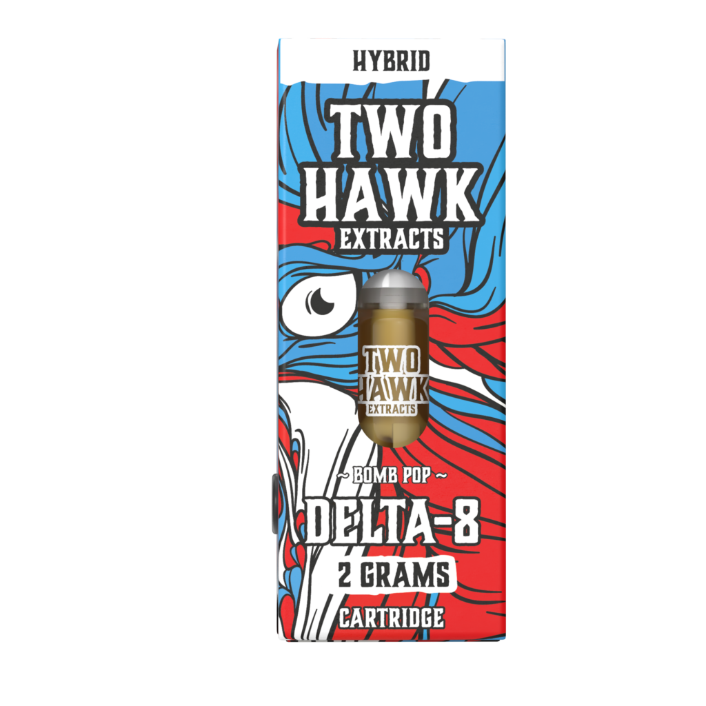 Delta 8 THC Vape Cartridge - Bomb Pop - Hybrid 2g - Two Hawk Extracts