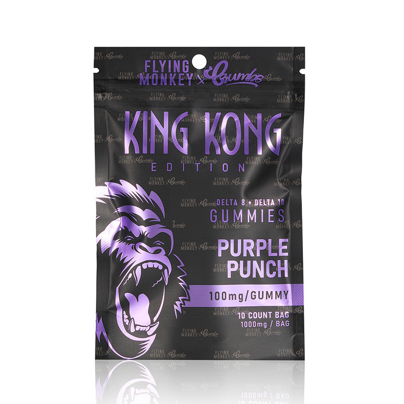 Flying Monkey - D8 + D10 Edible - Purple Punch King Kong Gummies ...