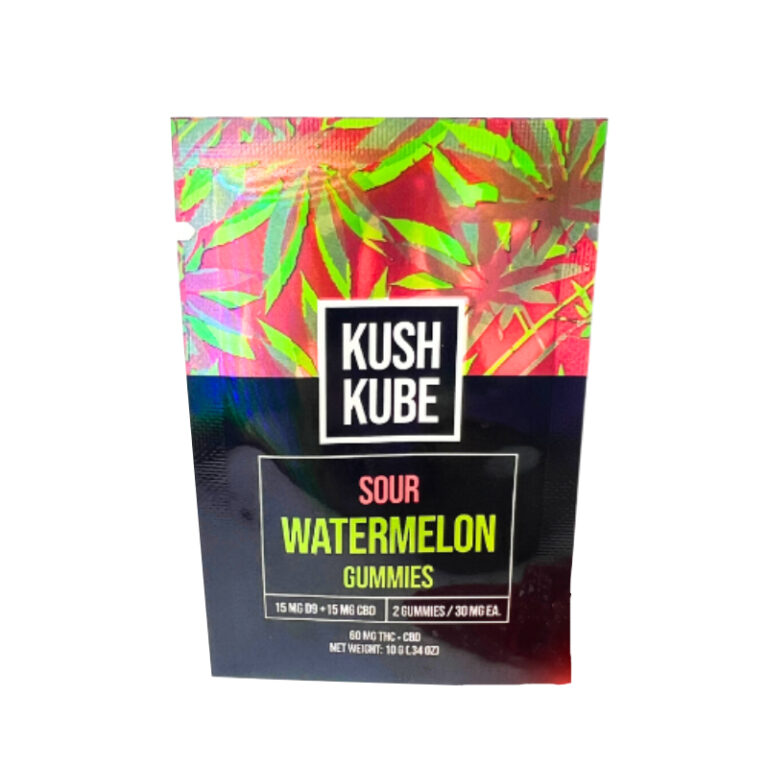 Full Spectrum CBD + Delta 9 Gummies – Sour Watermelon – Kush Kube