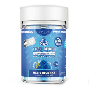 Knockout Blend THC Gummies - Magic Blue Razz - Kush Burst