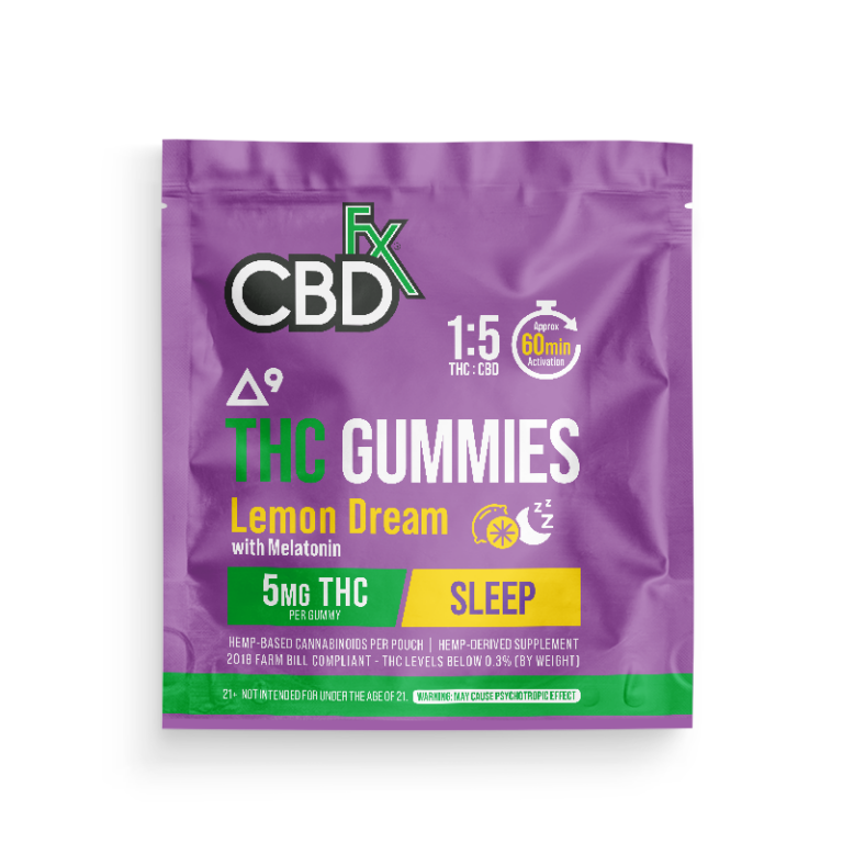 THC Gummies + CBD – Lemon Dream Sleep – 1ct. – CBDfx